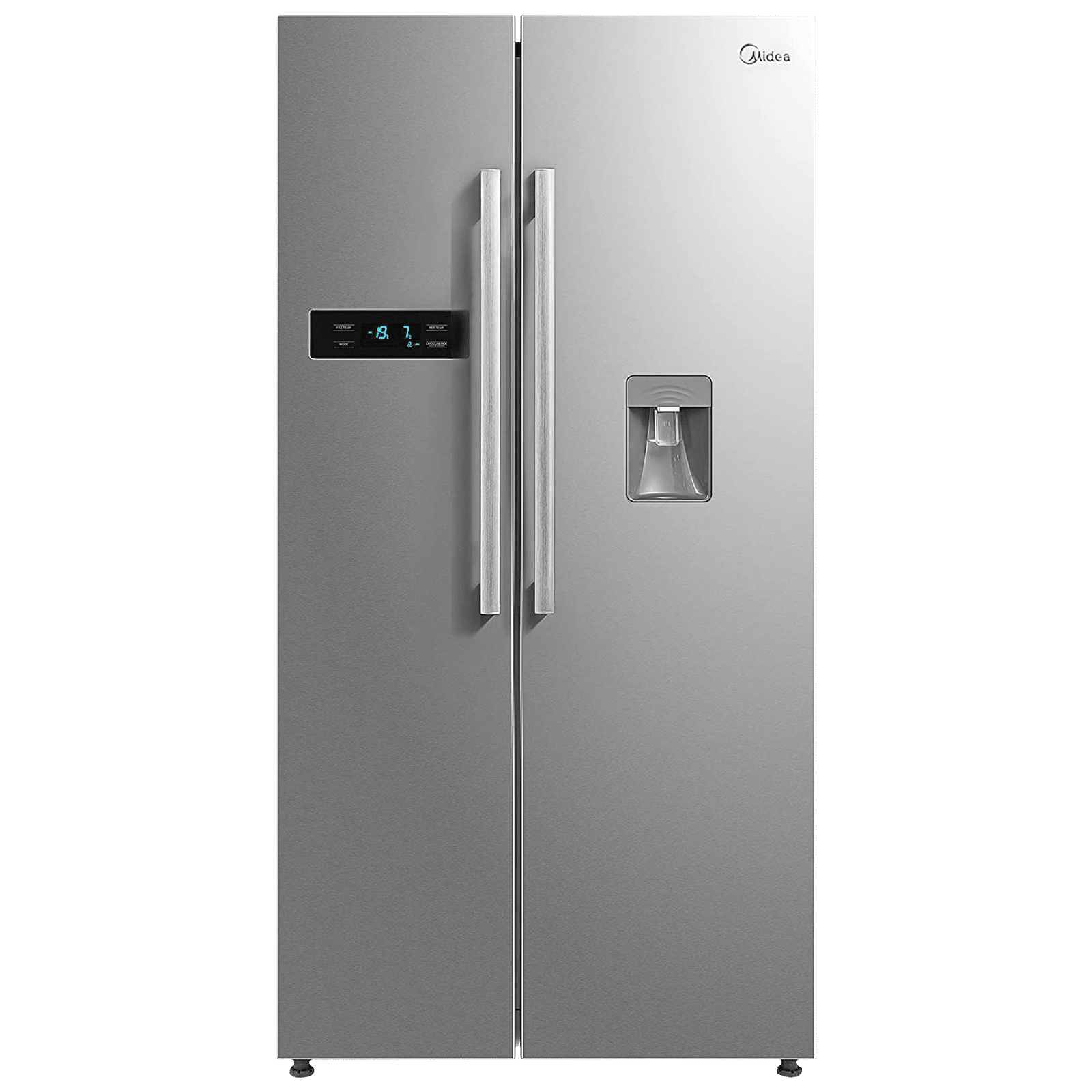 Midea 591 Litres Frost Free Side by Side Refrigerator with Water Dispenser MRF5920WDSSF Silver